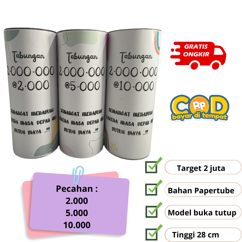 Jual Celengan Target Ready Large / Celengan Target Viral tabungan 2 ...