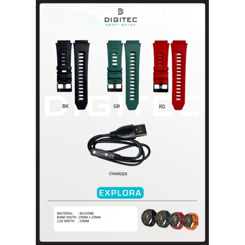 Jual STRAP DIGITEC SMARTWATCH EXPLORA ORIGINAL 100% | Shopee Indonesia