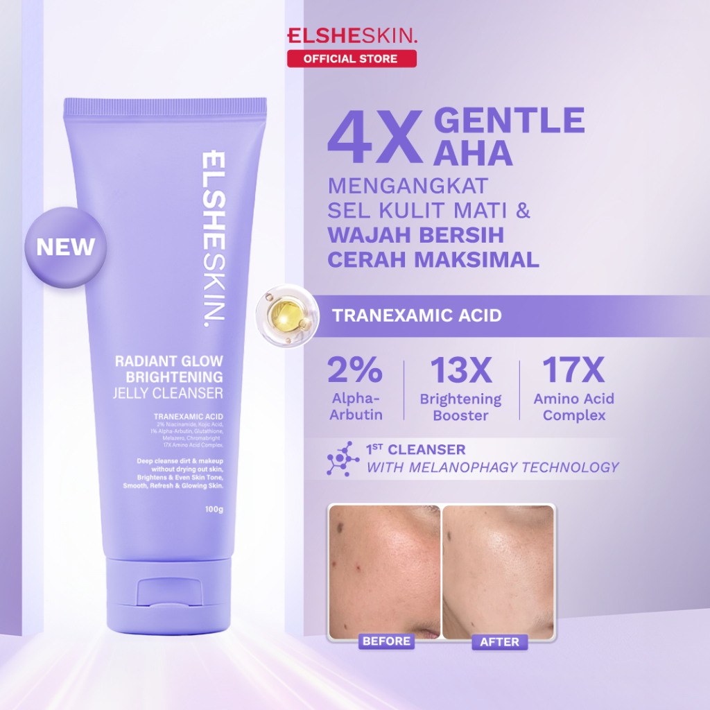 Jual Elsheskin Radiant Glow Jelly Cleanser - Skincare - Brightening ...