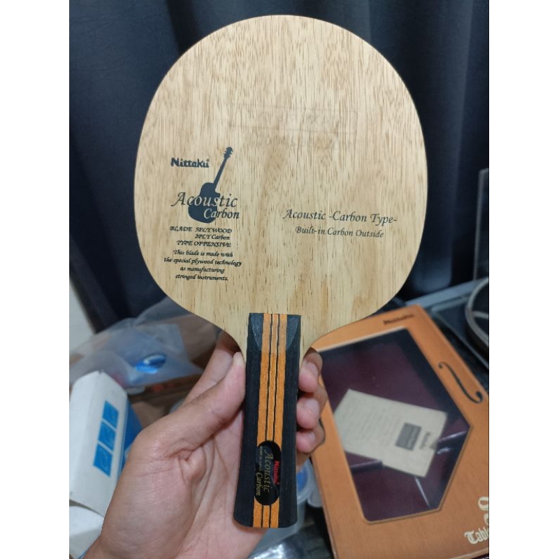 Jual KAYU BATS TENIS MEJA NITTAKU ACOUSTIC CARBON SECOND LIKE A NEW ORIGINAL | Shopee Indonesia