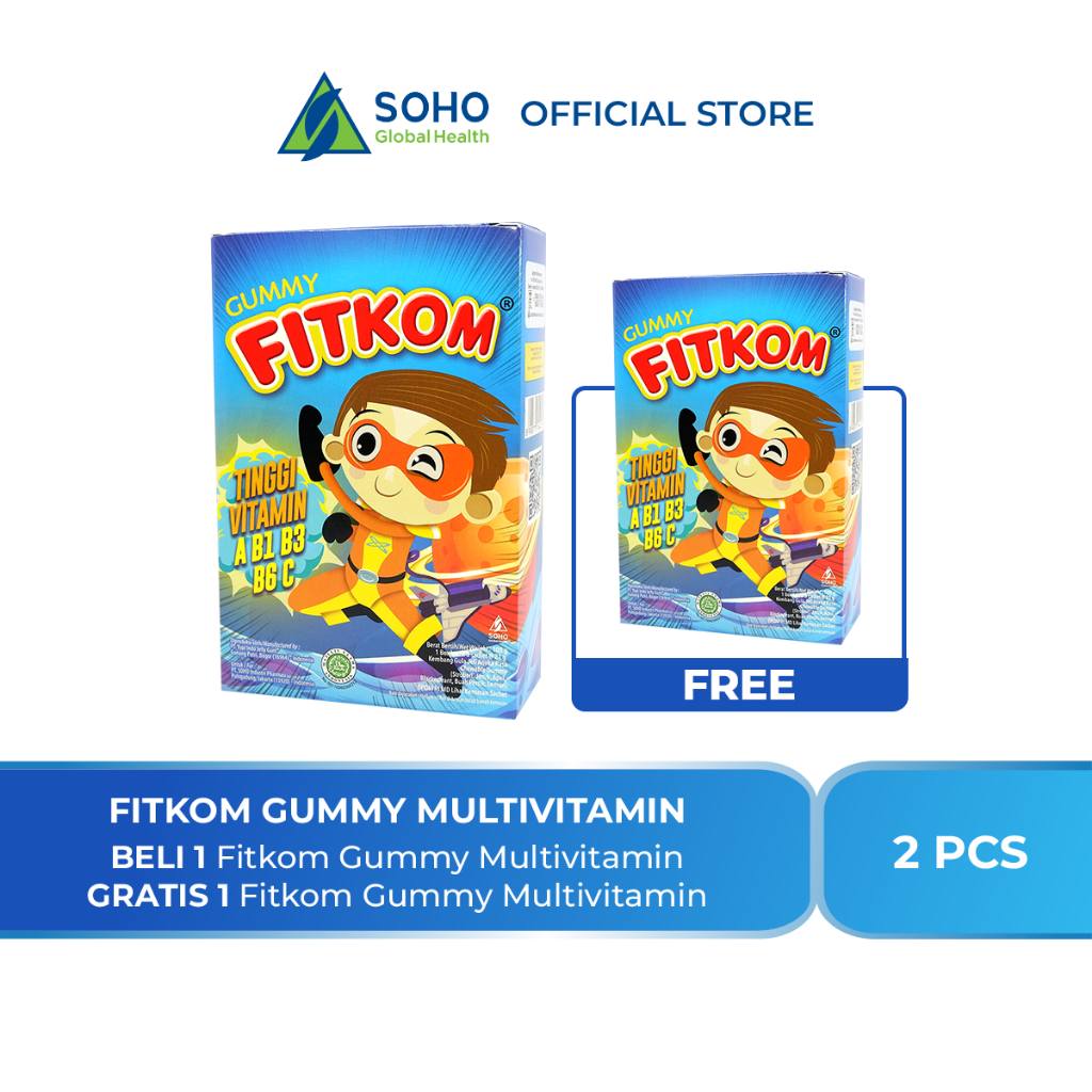 Jual [Beli 1 Gratis 1] Fitkom Gummy Multivitamin Anak | Shopee Indonesia