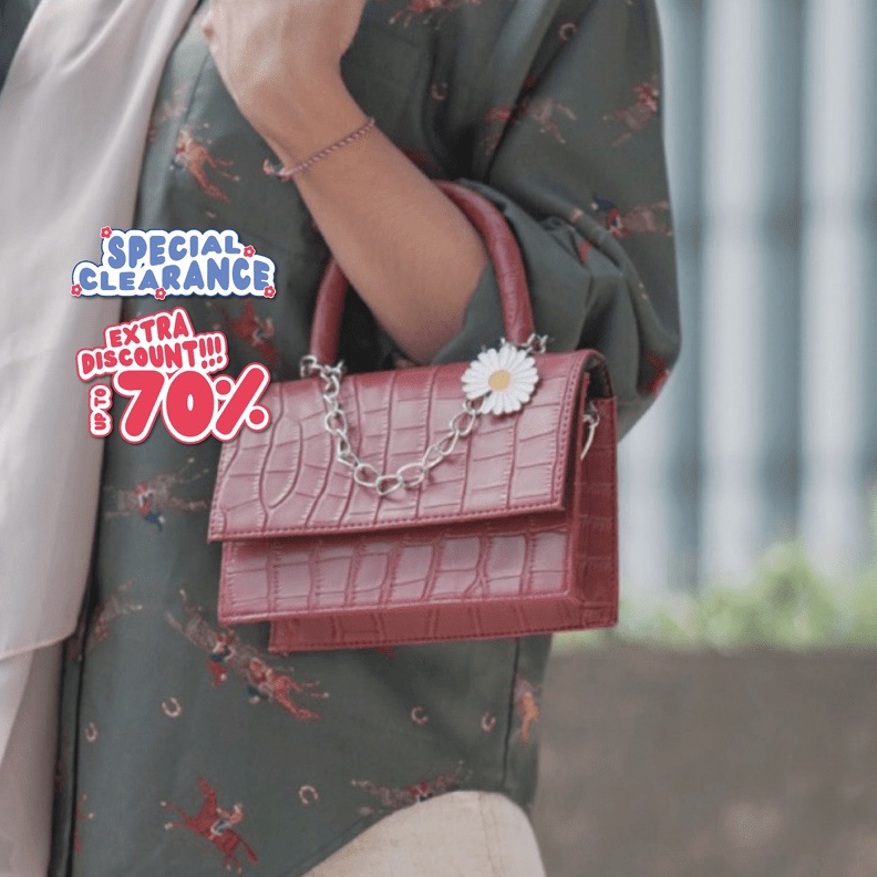 Jual FANTASTIS CELIA Tas Selempang Croco Bunga Slingbag 2in1 Masuk Hp ...