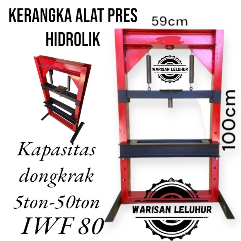 Jual rangka mesin pres hidrolik | bahan kokoh tebal menggunakan bahan ...