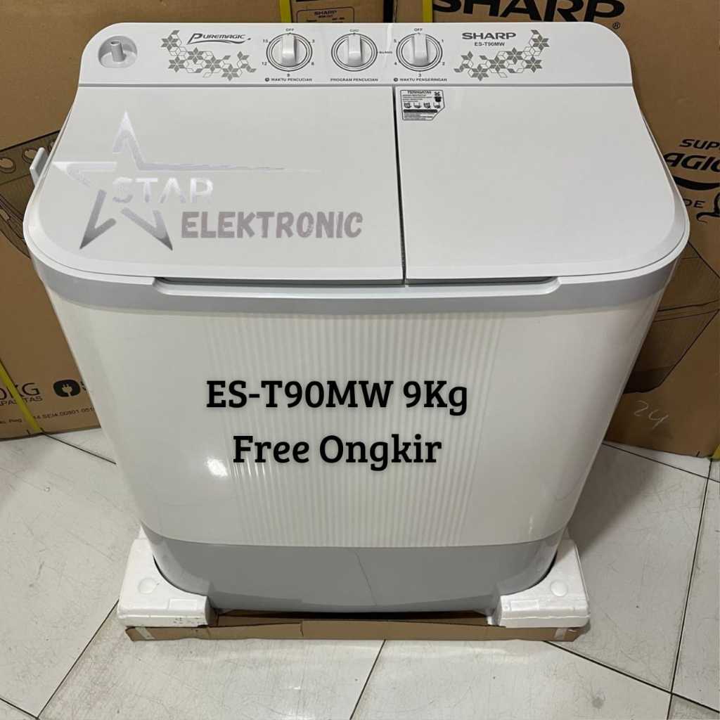 Jual Mesin Cuci SHARP 2 Tabung 90MW 9Kg Puremagic | Shopee Indonesia