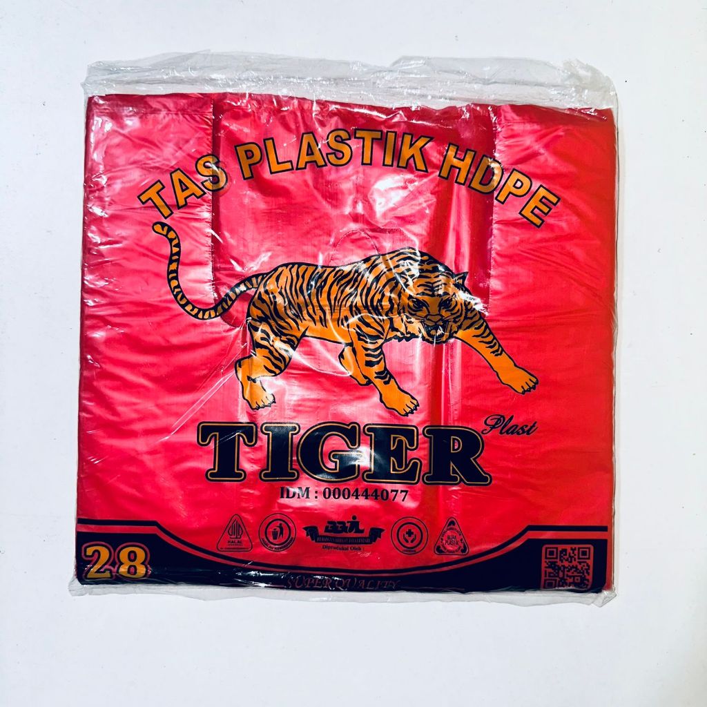 Jual Kantong Plastik HD Merah Tiger 28 Per Pack | Shopee Indonesia