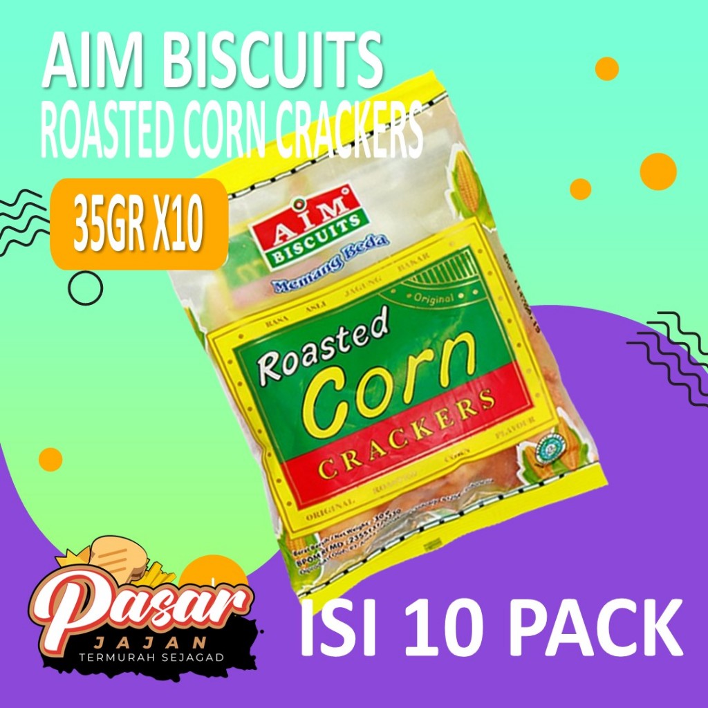 Jual AIM Roasted Corn / Biskuit AIM Corn 35gr Isi 10 Pack 350gr ...