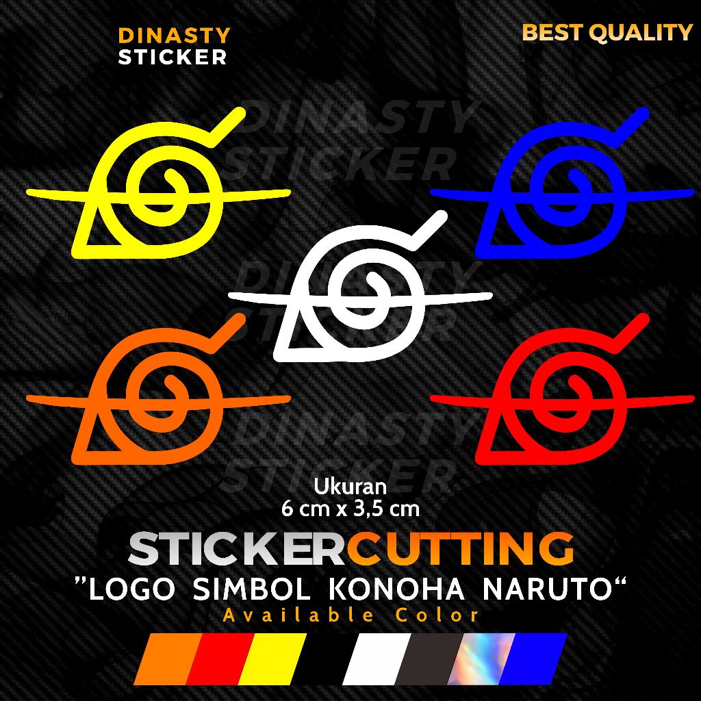 Jual STICKER STIKER CUTTING LOGO SIMBOL KONOHA NARUTO TERCORET | Shopee ...