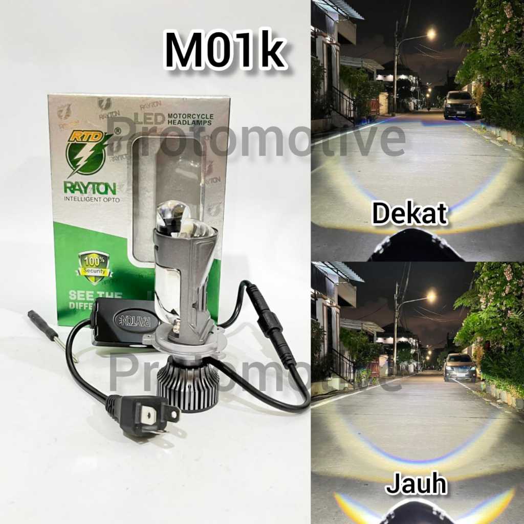 Jual Lampu Utama LED H4 Kipas RTD RAYTON M01K Mini Projector Cut Off Motor Mobil | Shopee Indonesia