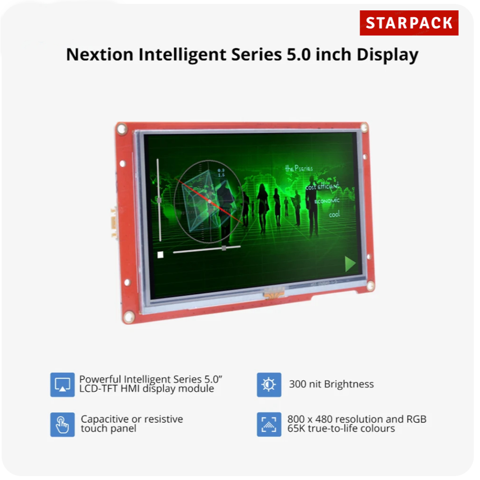 Jual Nextion Intelligent 5.0" Inch HMI LCD Resistive Touchscreen ...