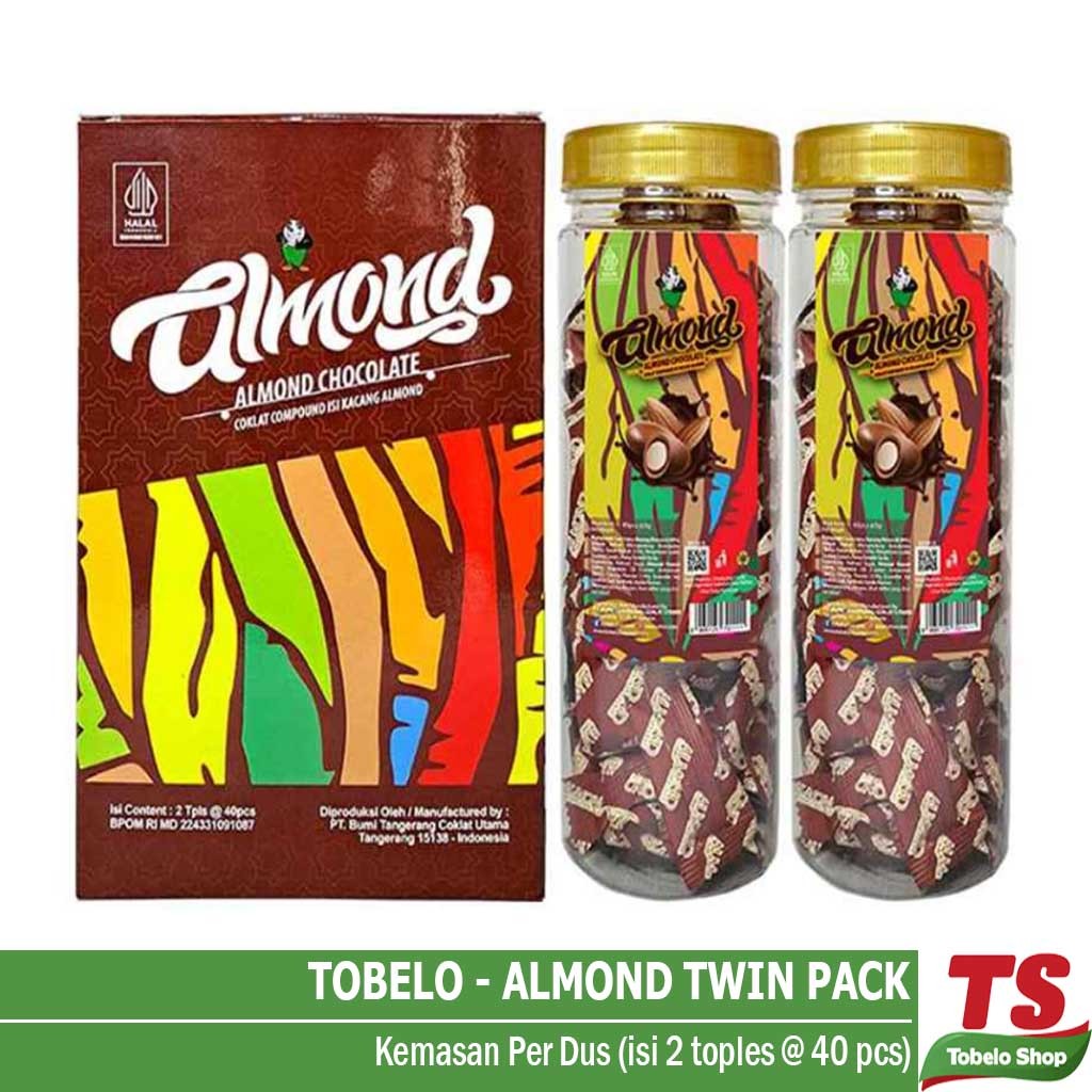Jual TOBELO COKLAT ALMOND TWIN PACK ISI 2 TOPLES / COKELAT ALMOND ...