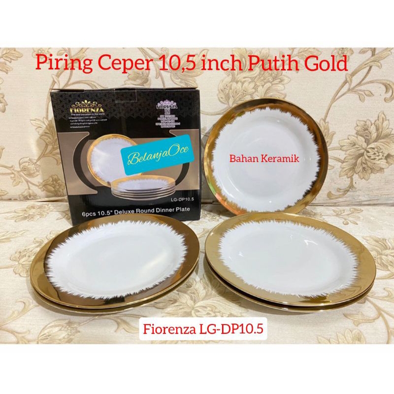 Jual Piring Dinner / Prasmanan Keramik Fiorenza 10.5 inci Ceper ...
