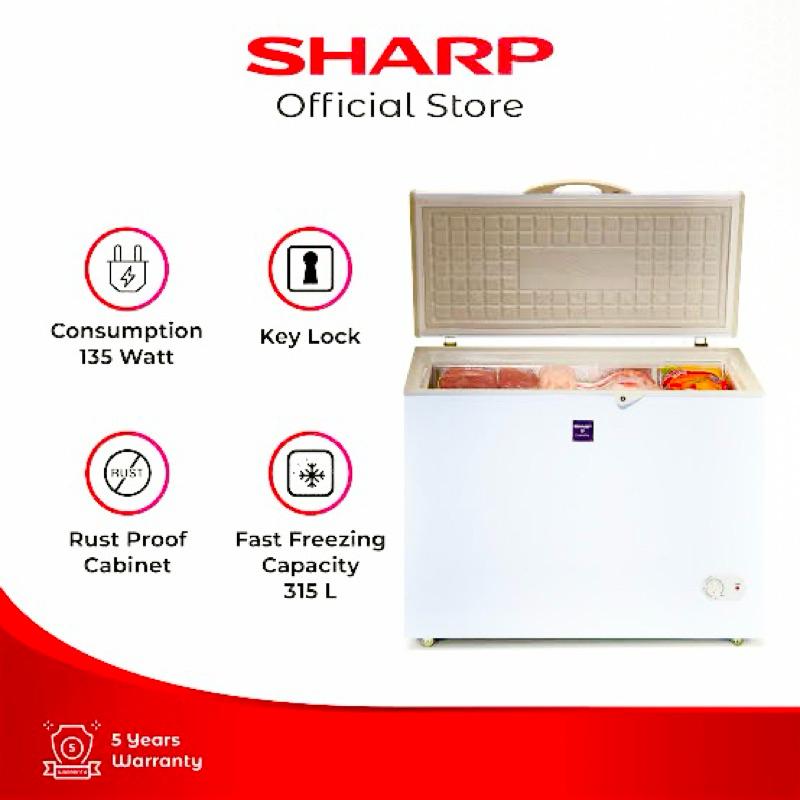 Jual Box freezer 300 liter sharp frv-300 box freezer sharp 300 liter ...