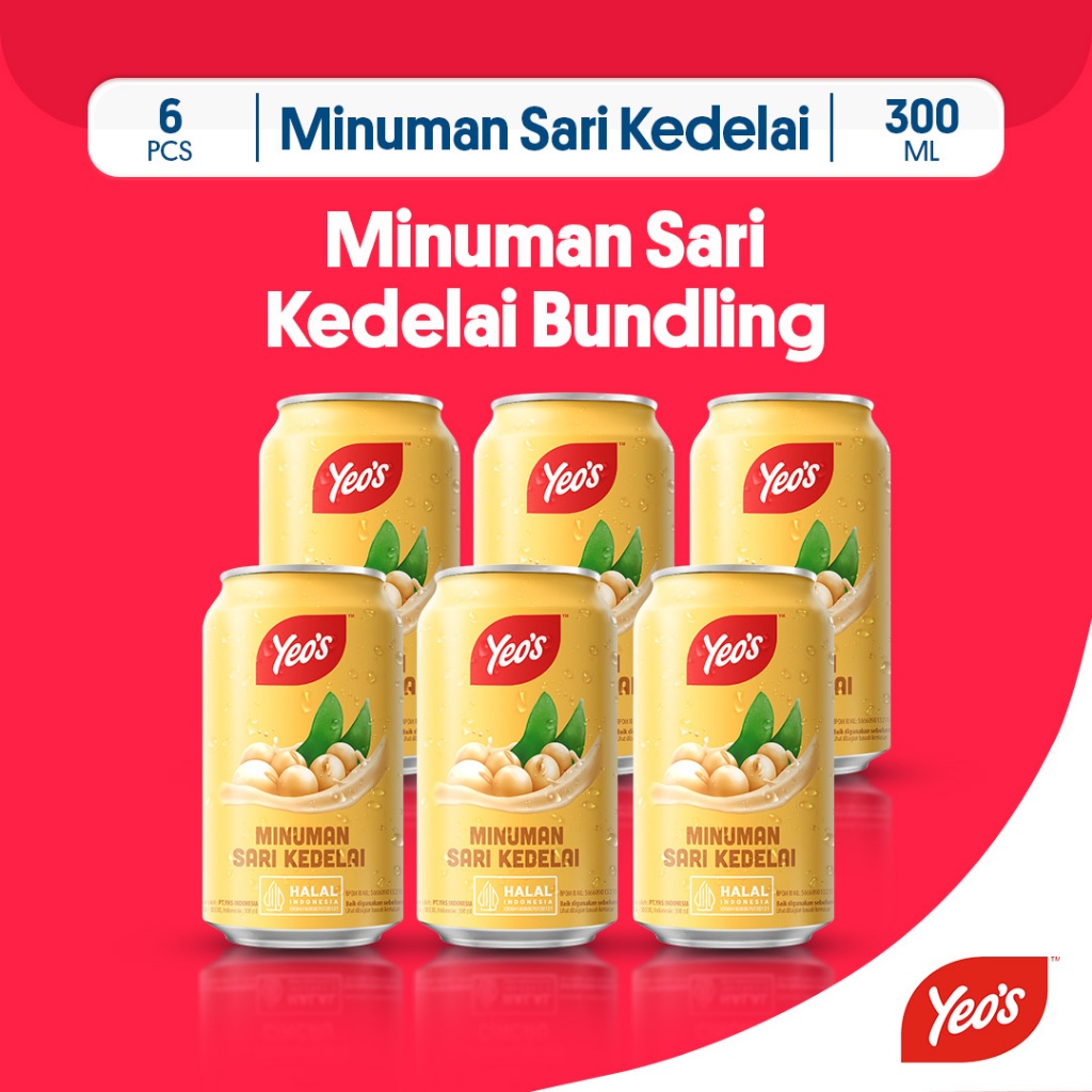 Jual Yeos Minuman Kaleng Sari Kedelai (Soy Bean) 300ml - 6 Pcs | Shopee ...