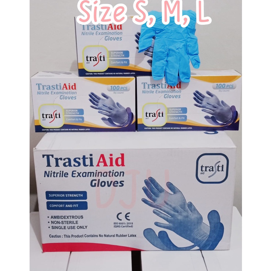 Jual Sarung Tangan Handscoon Nitril Trasti Kemenkes isi 1pcs | Shopee ...