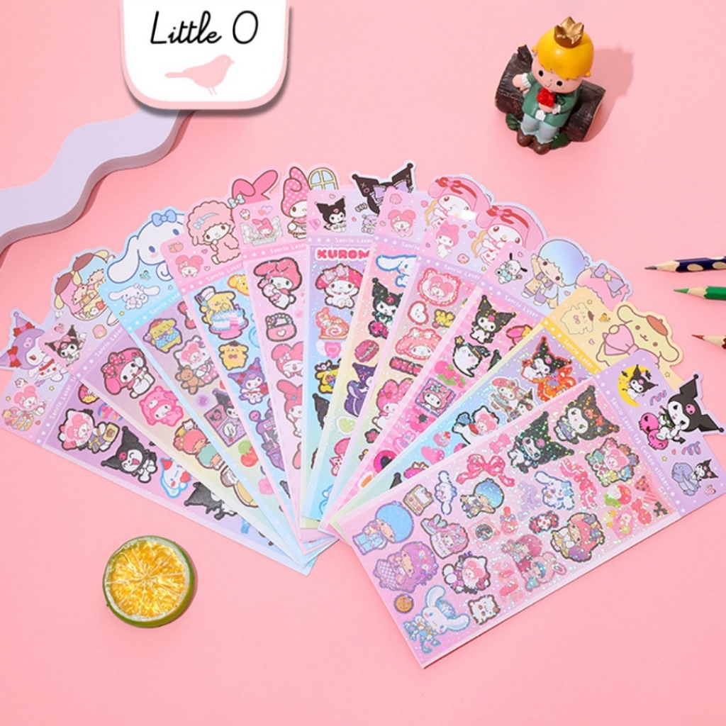 Jual 1PCS Sanrio Stiker Laser Hello Sticker Note Sticker Jepang Premium ...