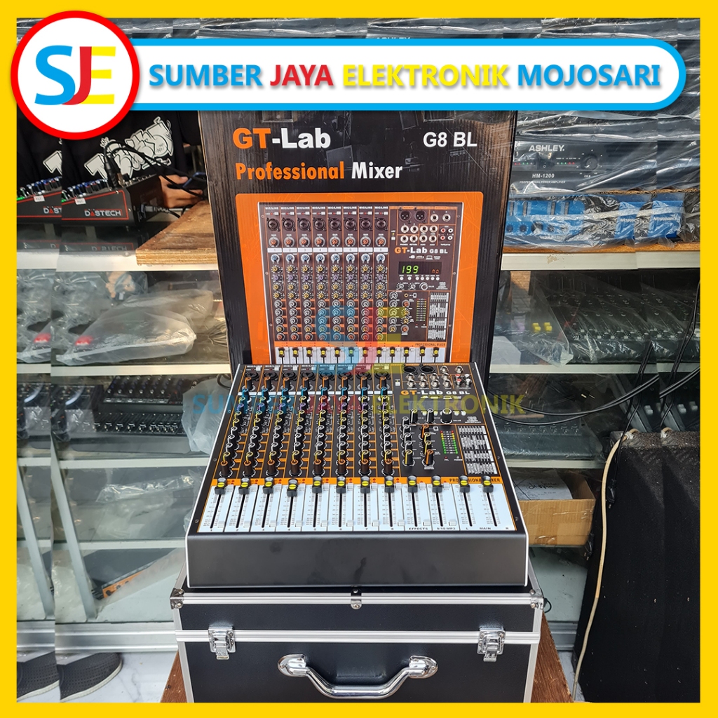 Jual Mixer Audio GT-LAB G8 BL + Compress / Mixer Audio GT LAB G8BL 8 ch ...