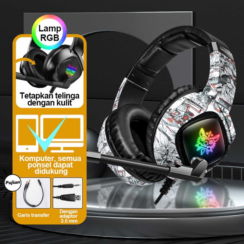 Jual Onikuma K19 Camouflage putih Gaming Headset PS4 PC Gamer Stereo ...