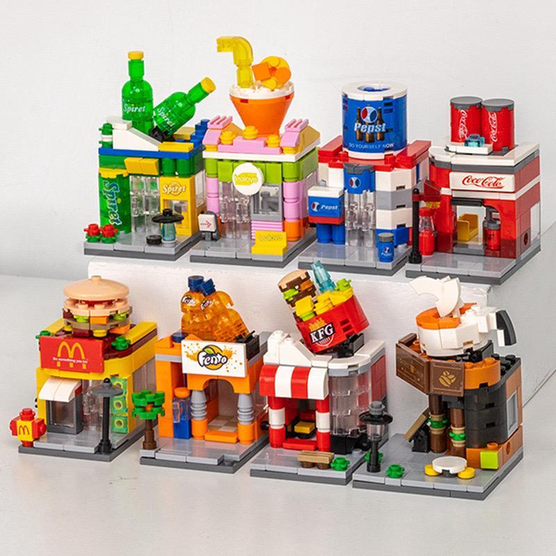 Jual [tma] Mainan Bricks Mini Balok Susun Toko MCD KFC Soft Drinks ...