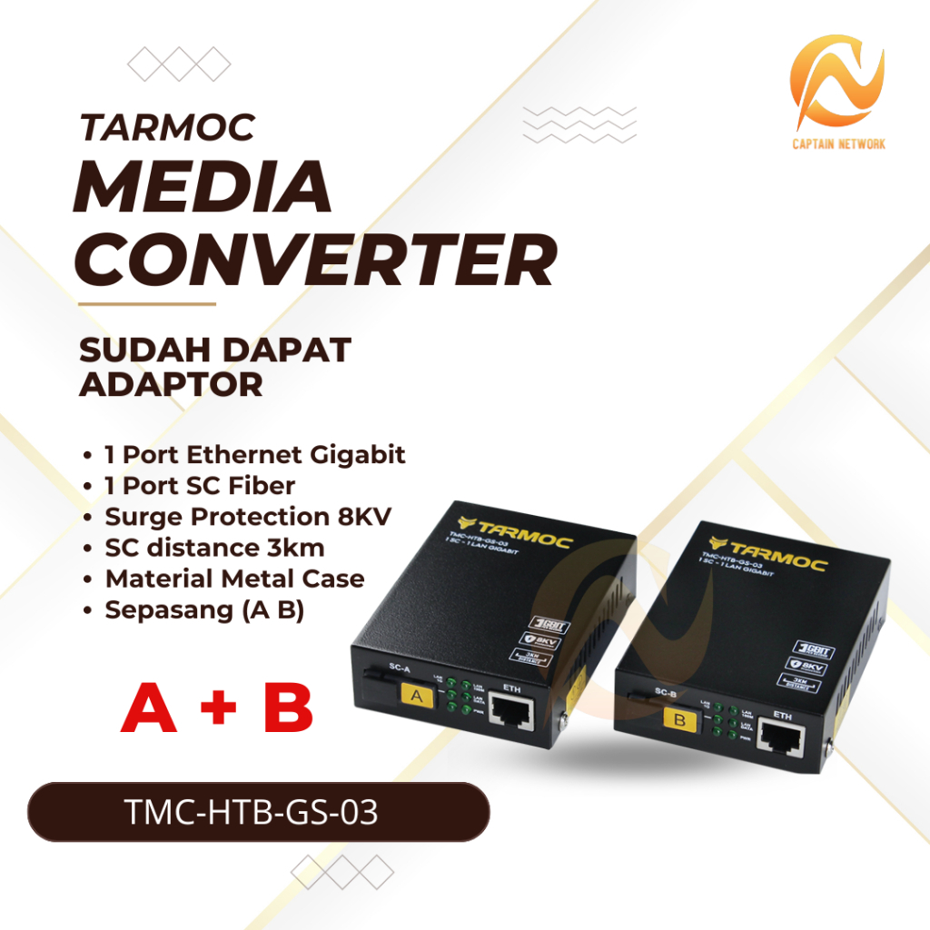 Jual Media Converter Netlink HTB GS03 HTB-GS03 Gigabit Single mode | Shopee Indonesia