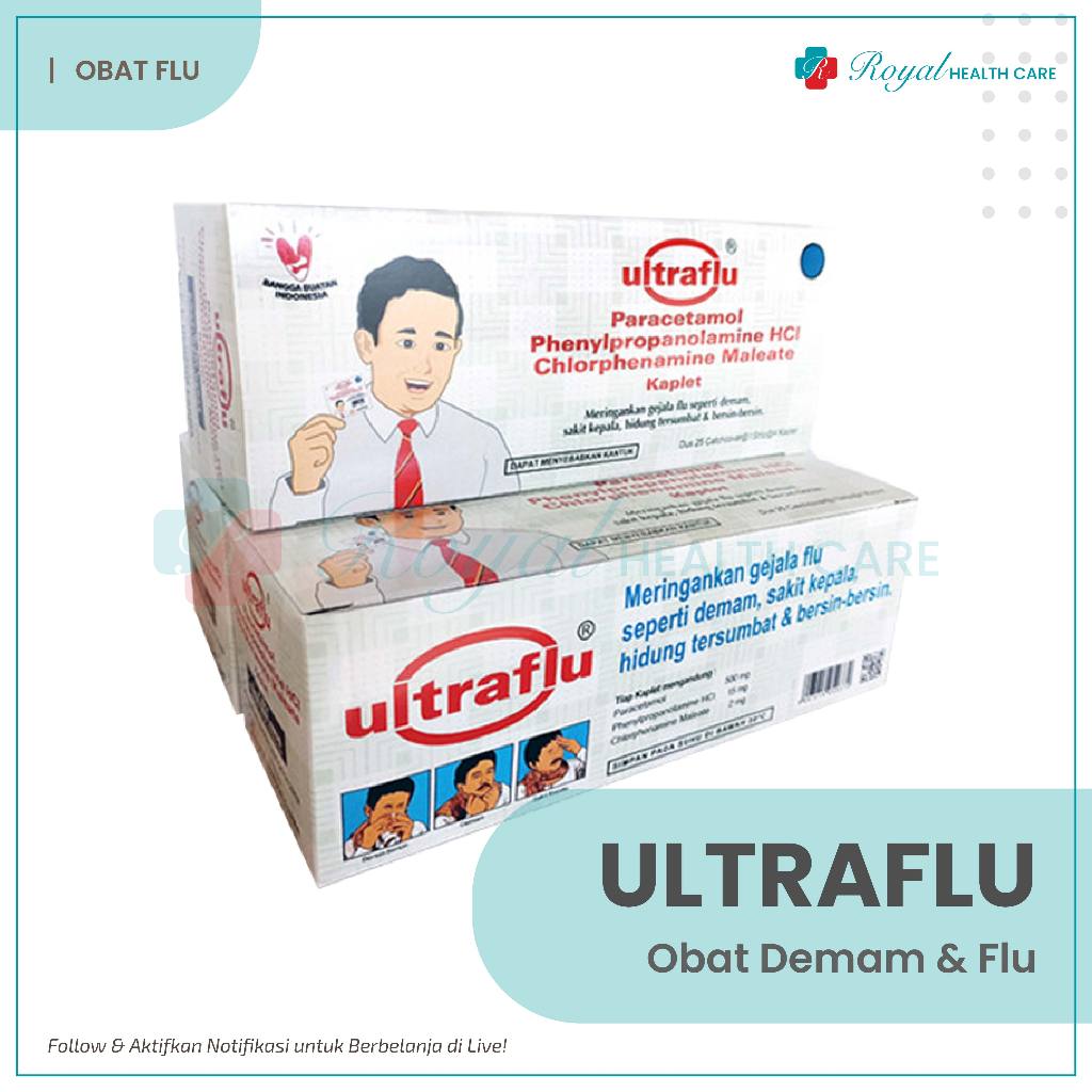 Jual ULTRAFLU STRIP ISI 4 TABLET Obat Flu Demam Sakit Kepala & Bersin ...