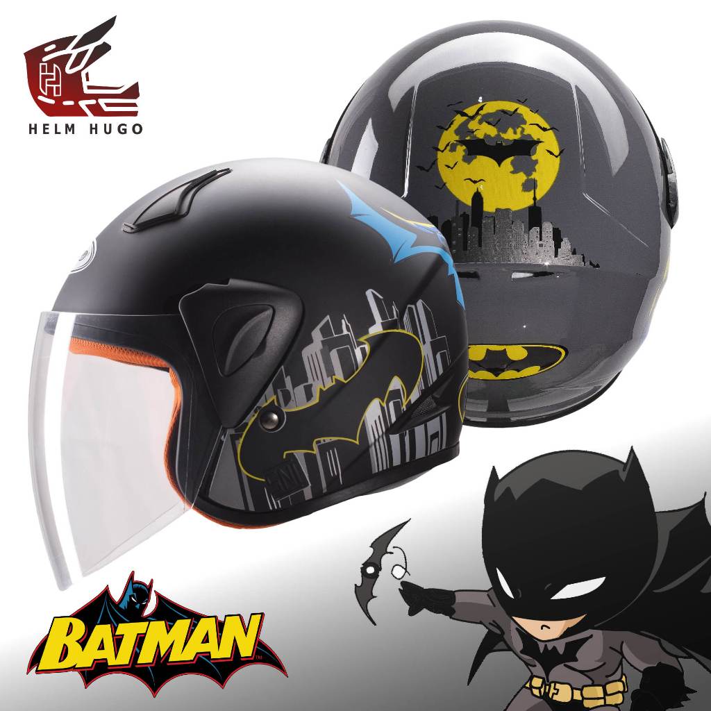 Jual Helm Anak Cewe Cowo Motif Batman untuk Usia 2 hingga 7 Tahun SNI ...