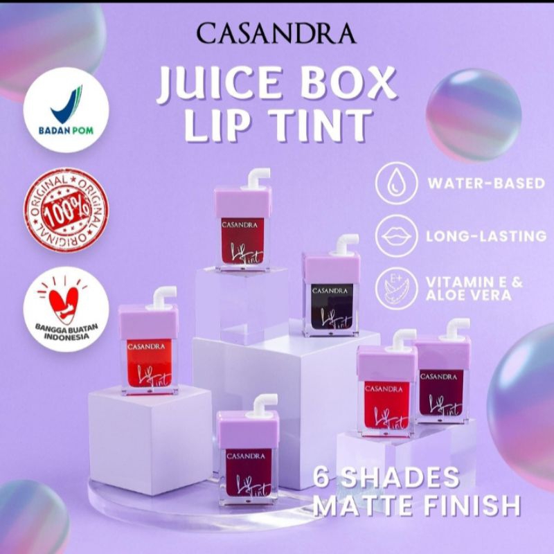 Jual Casandra Lip Tint Juice Box | Shopee Indonesia