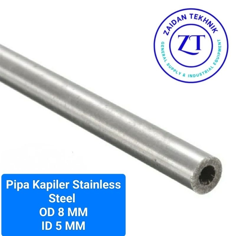 Jual Pipa Tubing stainless Od 8 mm Id 5 mm, Pipa Kapiler Stainless ...