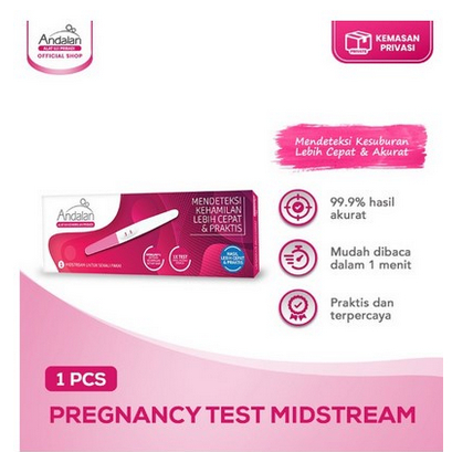 Jual Test pack kehamilan Andalan Pregnancy Test Midstream/Test Strip ...