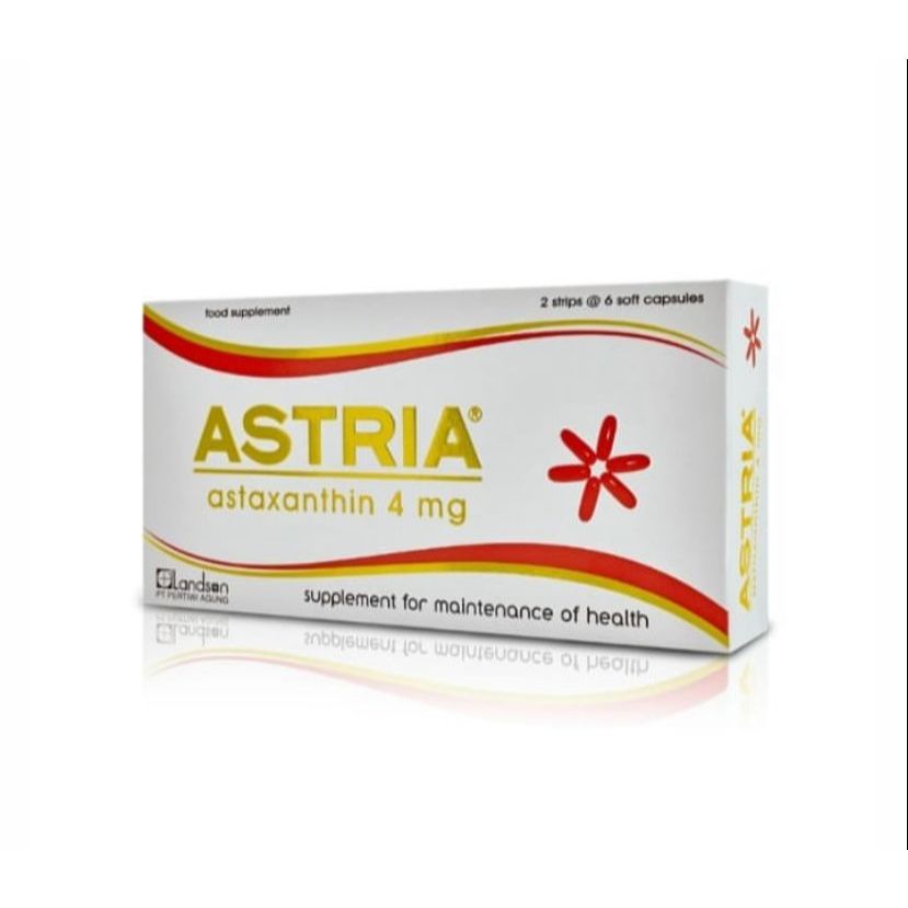 Jual ASTRIA SUPLEMEN MAKANAN ASTAXANTHIN 1 STRIP PERSTRIP 6 KAPSUL SOFT ...