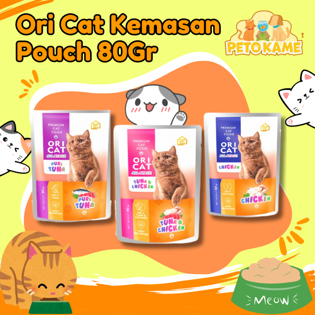 Jual ORI CAT POUCH 80 GR | Makanan Anabul Kucing Basah Oricat Wet Food ...
