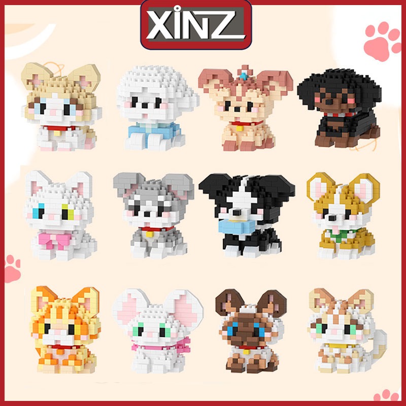 Jual XiNZ Nano Blok Model Pajangan Hewan Peliharaan Seri Kucing dan ...