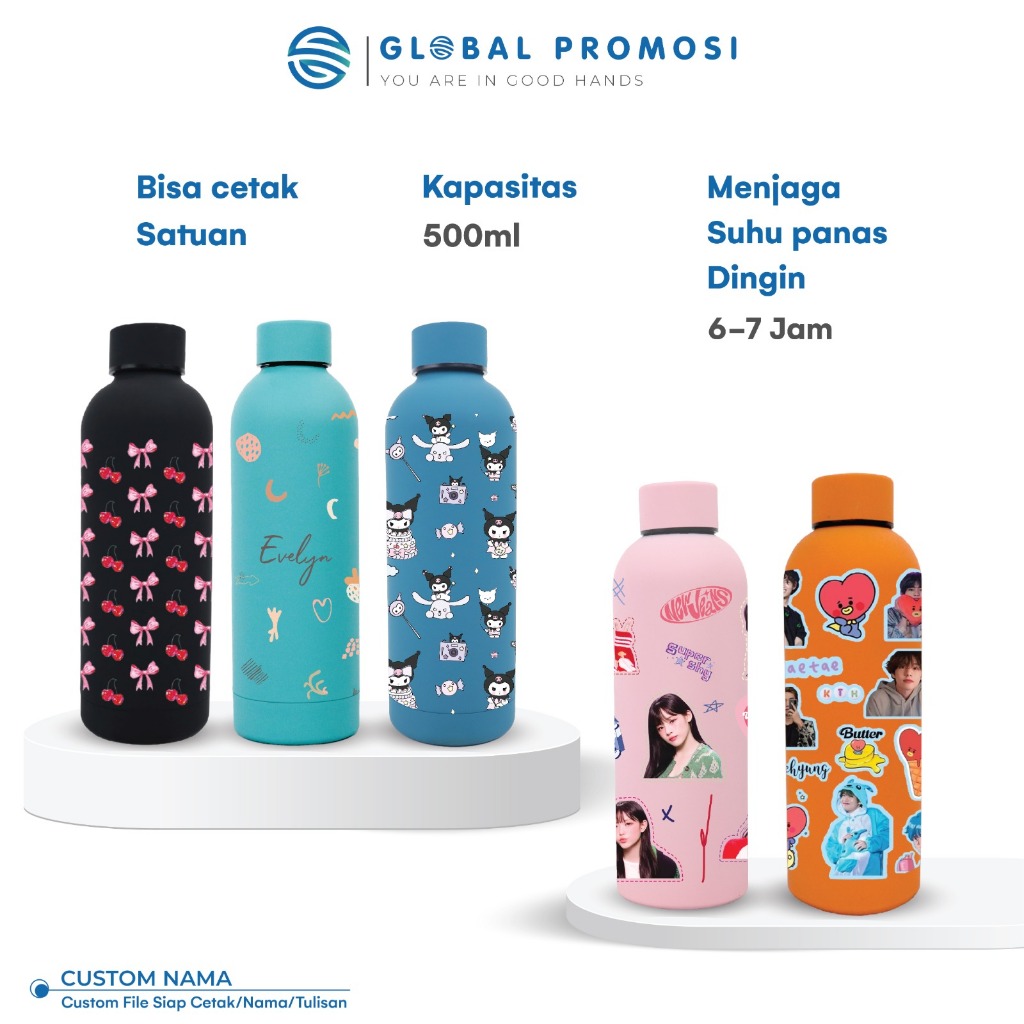 Jual Custom Tumbler Botol Minum LULU Print Uv Cetak Full Color Design Bebas Kado Souvenir ...