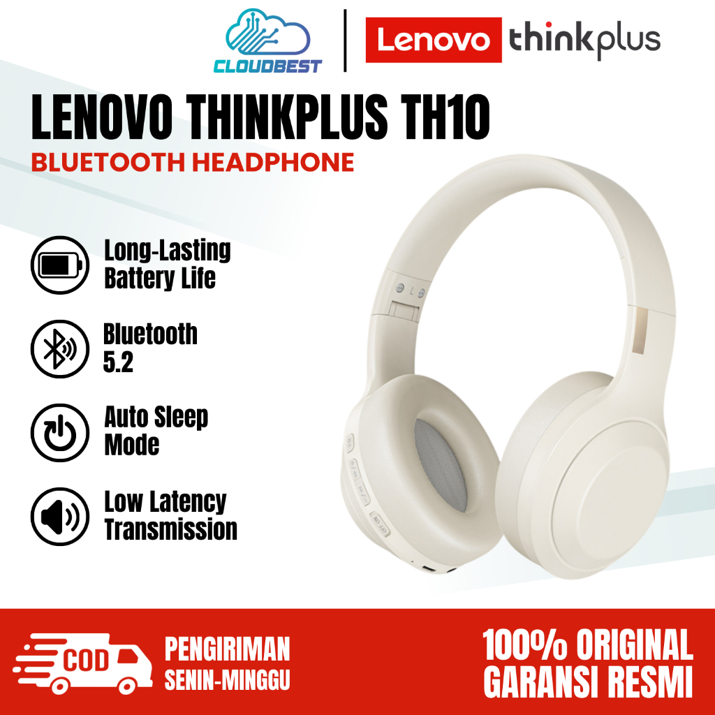 Jual Thinkplus TH10 Headphone Bluetooth Wireless Headset Earphone ...