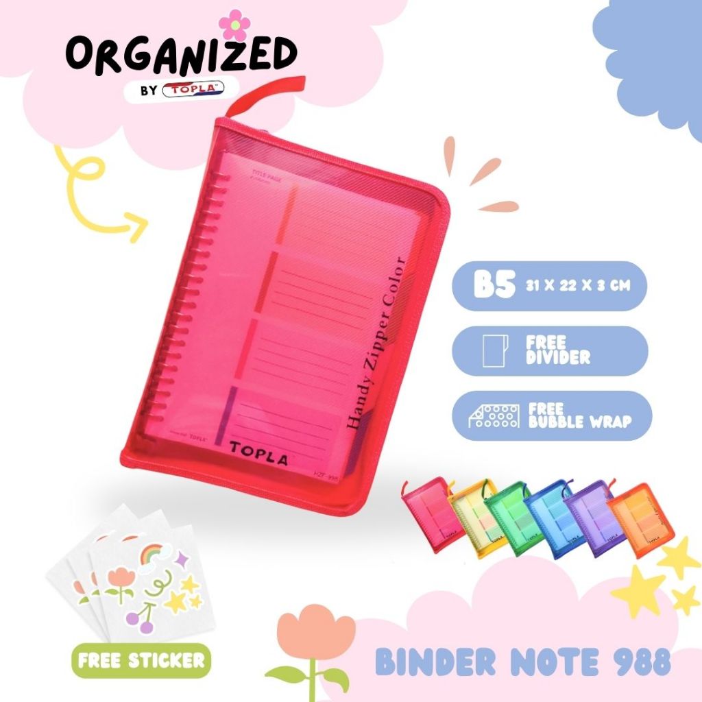 Jual Binder note 998 notebook buku catatan agenda journal resleting ...