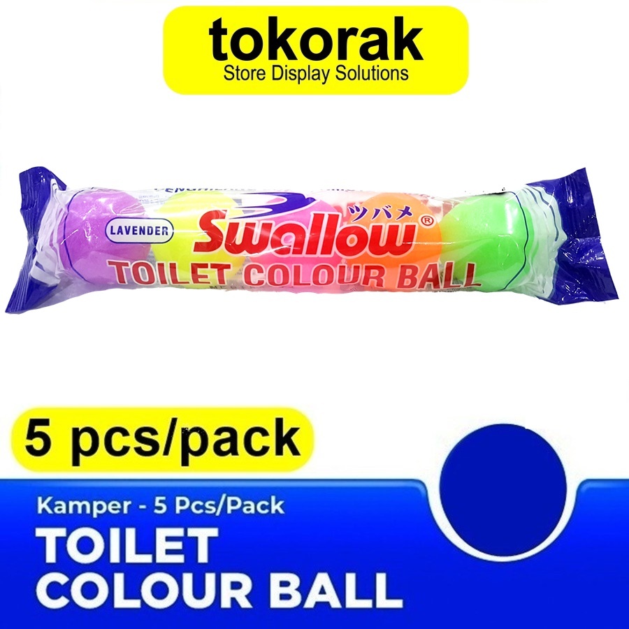 Jual SWALLOW KAMPER TOILET COLOUR BALL 5 PCS KAPUR BARUS KAMAR MANDI ...