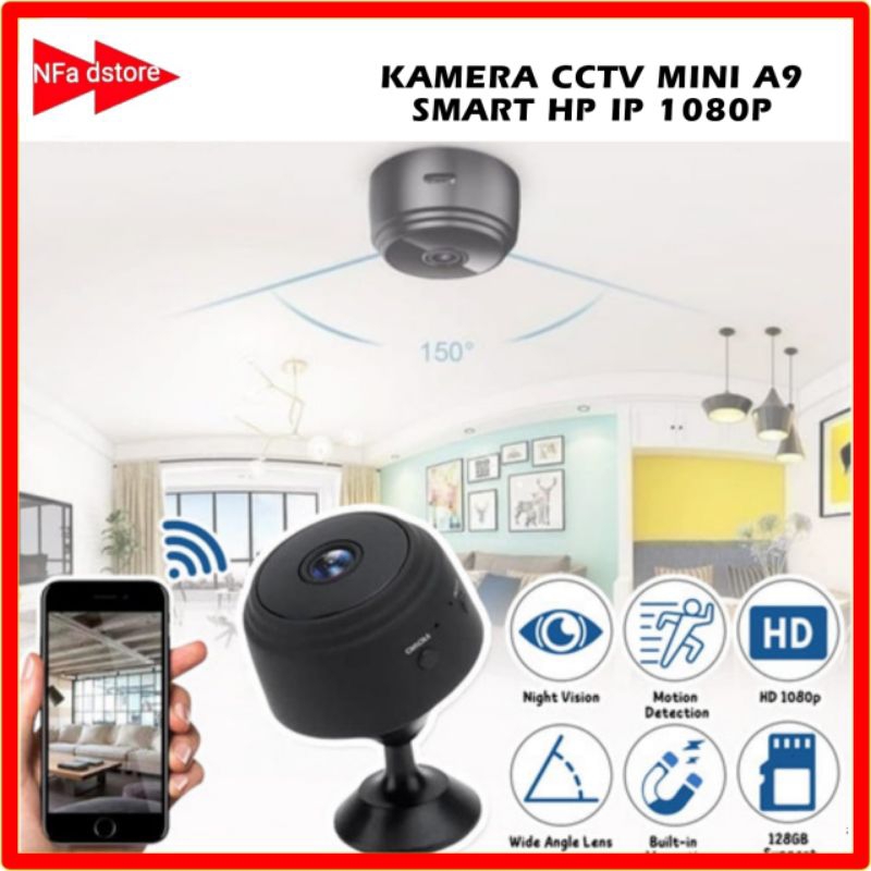Jual Wireless Cctv A9 Mini Camera Wifi HD 1080P Mini Camera Smart Ip ...