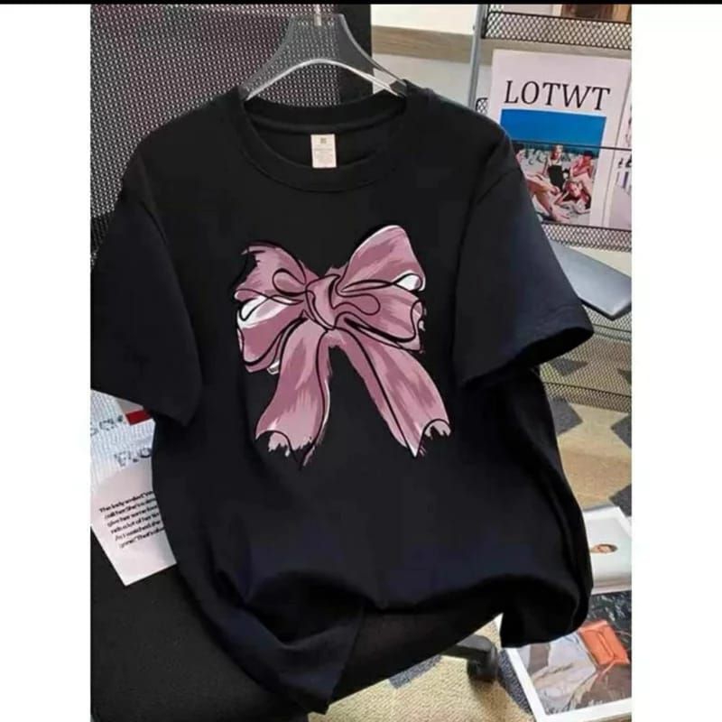 Jual Baju Tshirt Paint Ribbon Kaos Oversize Atasan Wanita | Shopee ...