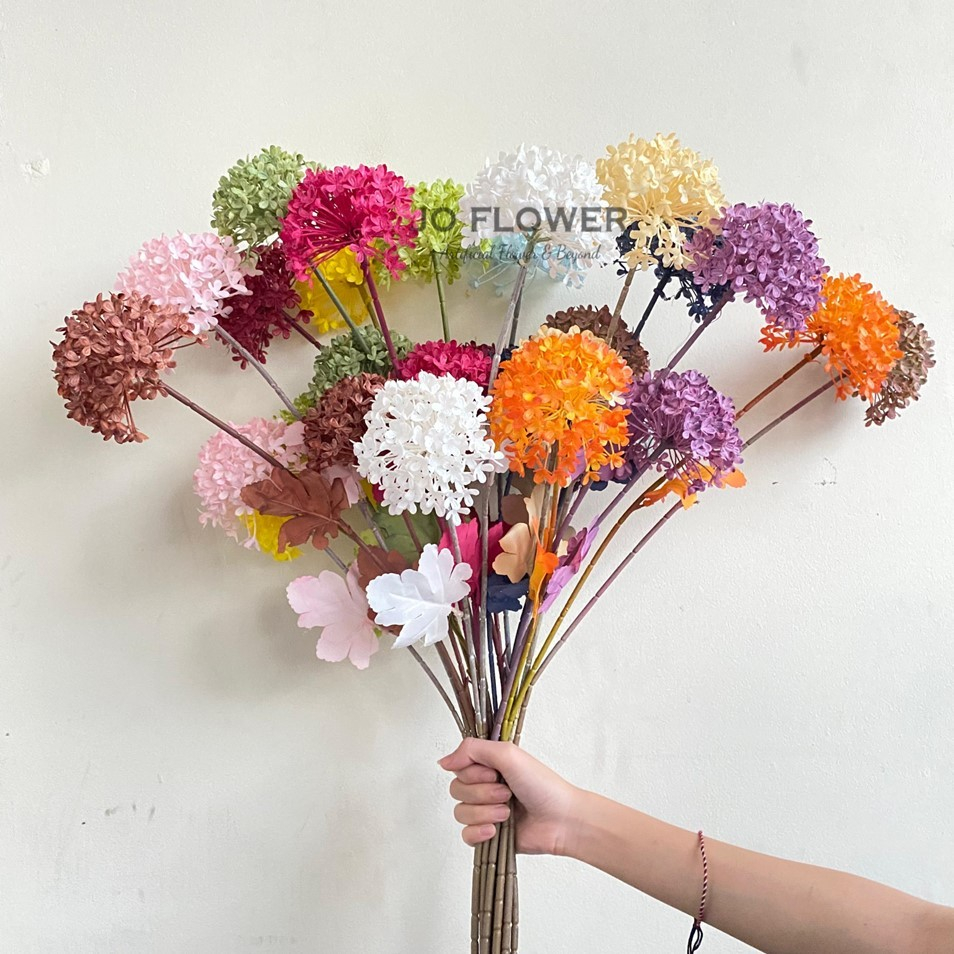Jual HeadsMini Hydrangea Artificial Flowers 1 Tangkai 2 Kuntum Premium ...