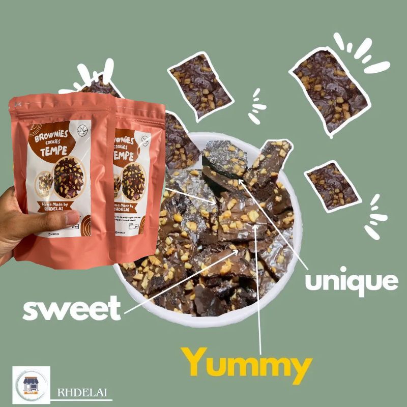 Jual Brownies crispy Tempe 65 gr/cocok untuk cemilan maupun oleh-oleh ...