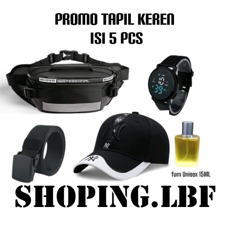 Jual PAKET KOMPLIT TAS SELEMPANG PINGGANG WAISTBAG FREE TOPI PARFUM ...