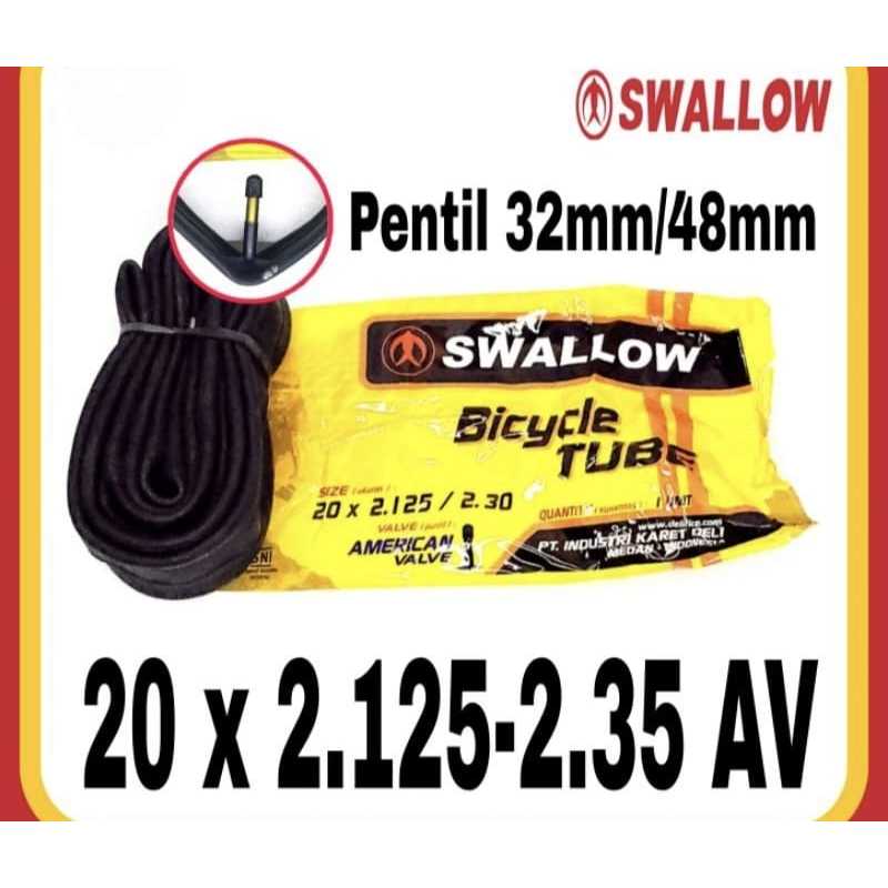 Jual Ban Dalam Sepeda Swallow 20 x 2.125 / 2.30 AV 32mm/48mm | Shopee Indonesia