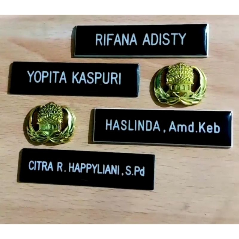 Jual PAKET LENGKAP ASN NAME TAG PAPAN NAMA AKRILIK PENITI/MAGNET ...