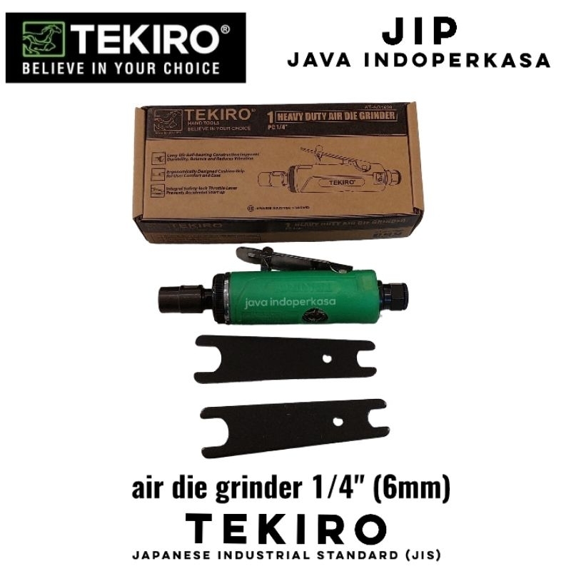 Jual TEKIRO AIR DIE GRINDER 1/4 inch (6mm) mesin poles tenaga angin ...