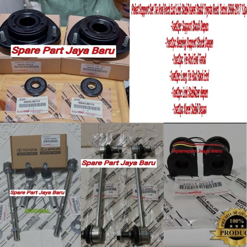 Jual Support Shock Set Tie Rod Rack End Link Stabil Karet Stabil Toyota ...