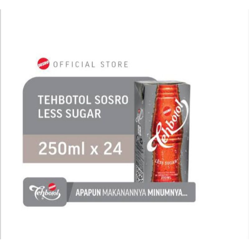 Jual Teh Kotak Sosro Less Sugar 250 Ml | 1Dus Isi 24 Pcs | Shopee Indonesia