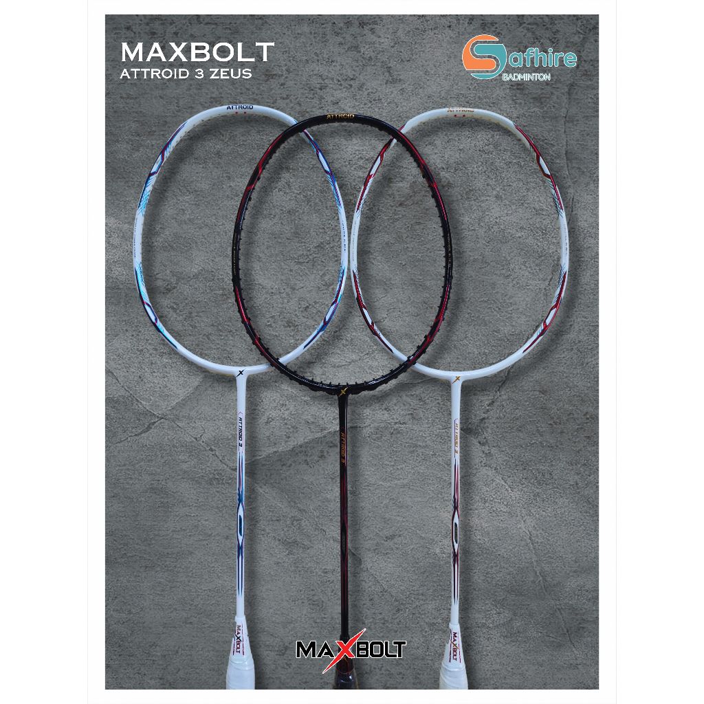 Jual Raket Badminton Maxbolt Attroid 3 Zeus 35 Lbs Original | Shopee ...