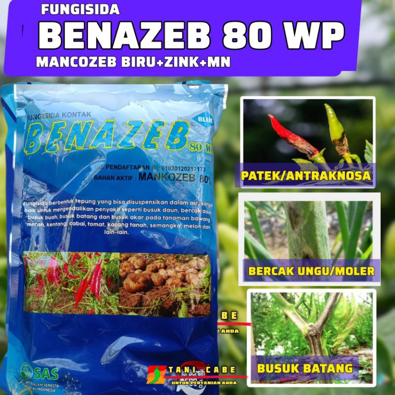 Jual FUNGISIDA BENAZEB BIRU MANCOZEB 80 WP 500 GRM | Shopee Indonesia