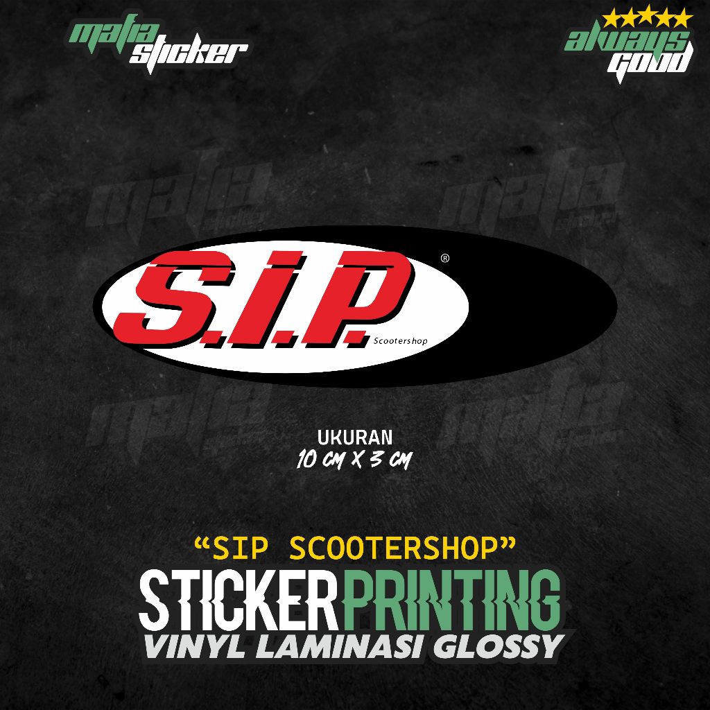 Jual STICKER/STIKER PRINT CUT SIP SCOOTERSHOP | STIKER VESPA CLASSIC ...
