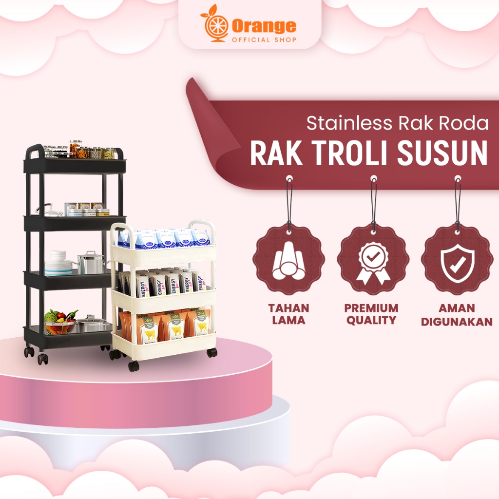 Jual Rak Dapur 4 Susun Rak Troli Serbaguna Rak Persegi Rak Segitiga ...