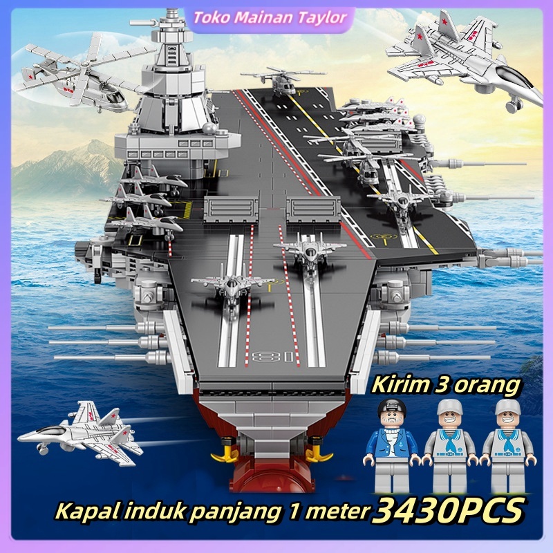 Jual 【BISA COD】Kapal Induk Kapal Mainan Perakitan Blok Bangunan Anak -Anak Kapal Perang Mainan ...
